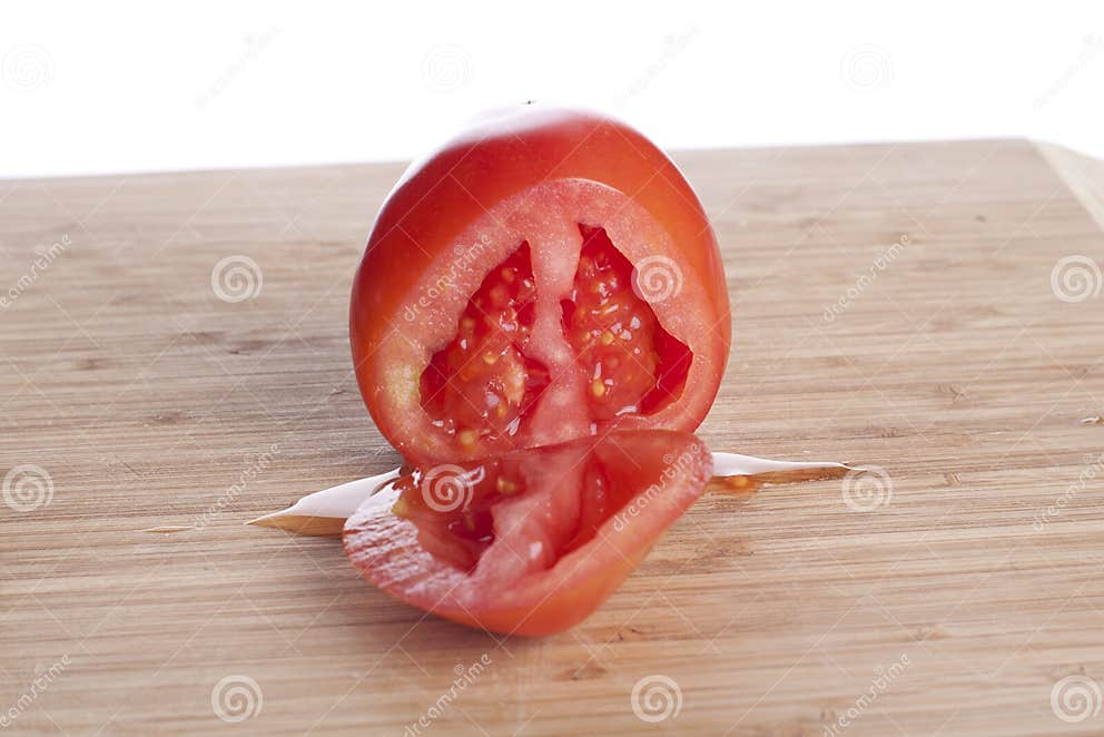 Halved tomato stock photo. Image of diet, green, closeup - 24590028