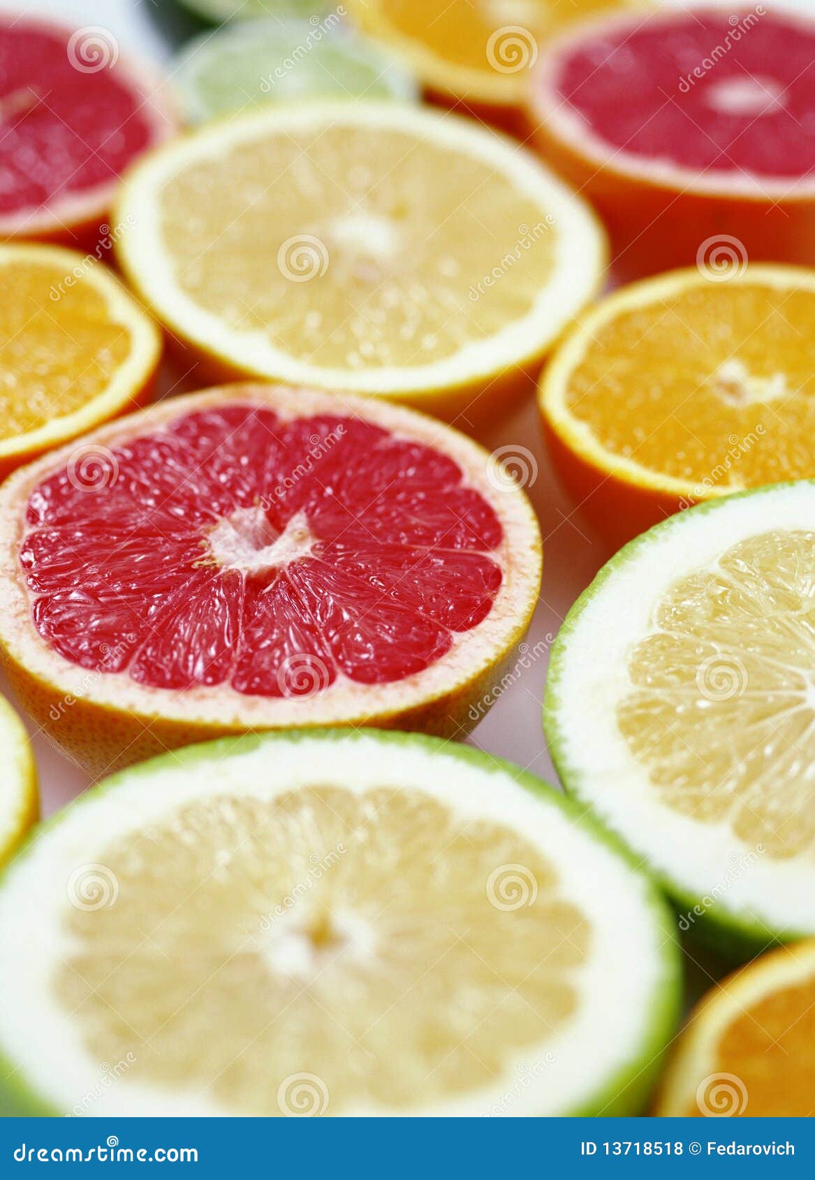 Halves of Fresh Citrus Fruit Stock Photo - Image of showcase, farm ...
