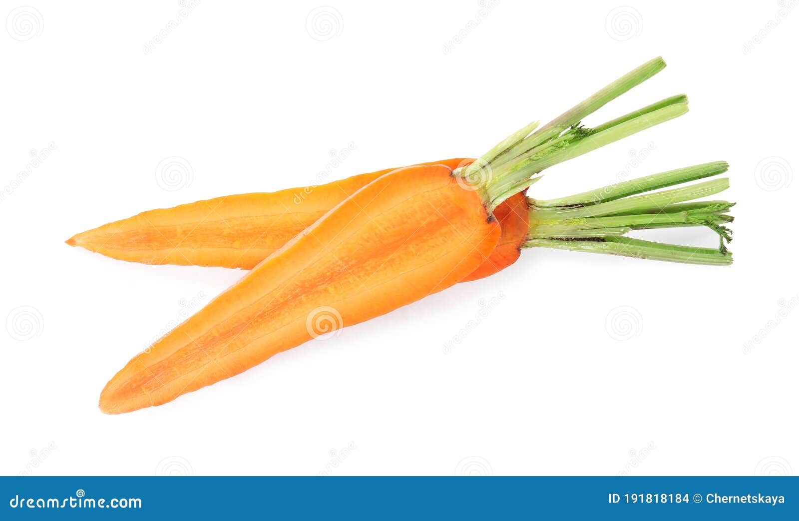 Halves of Fresh Ripe Carrot Isolated on White Stock Photo - Image of ...