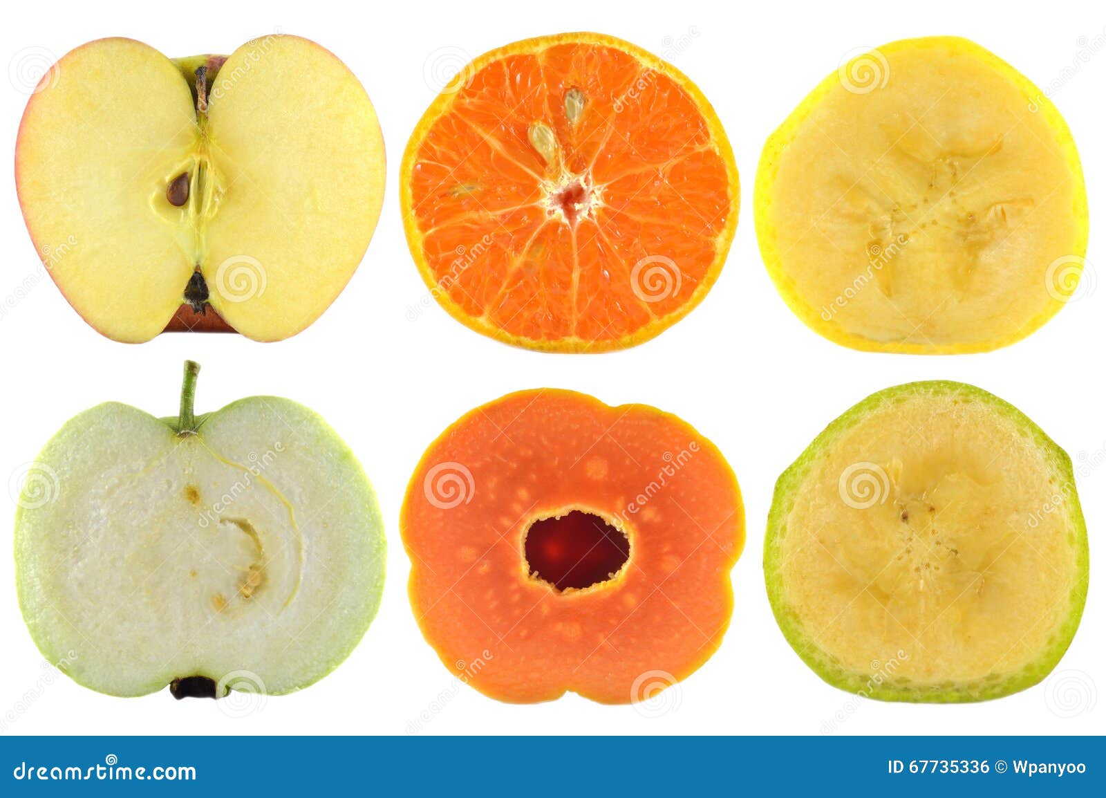 Halves of fruit stock photo. Image of fresh, psidium - 67735336