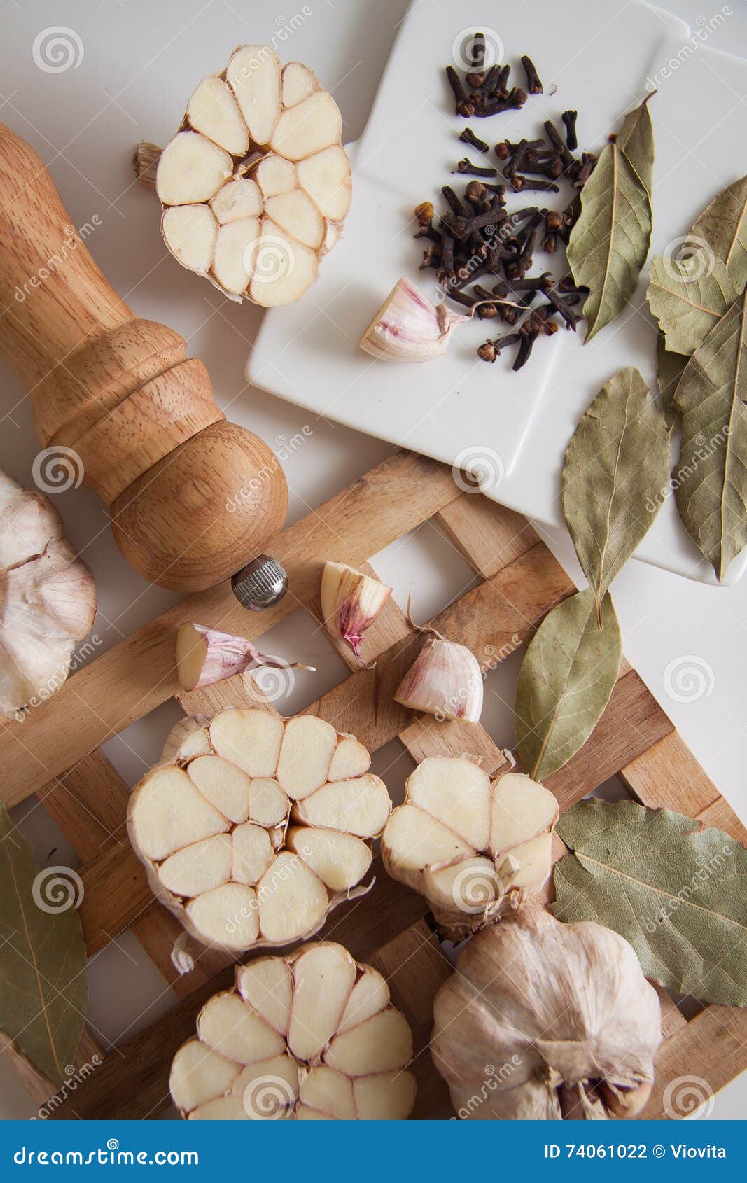 Halves of garlic stock photo. Image of taste, edible - 74061022