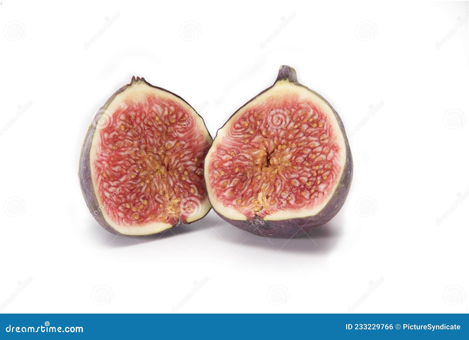 Halves of Ripe Fig Cut in Middle Stock Photo - Image of group, fresh ...