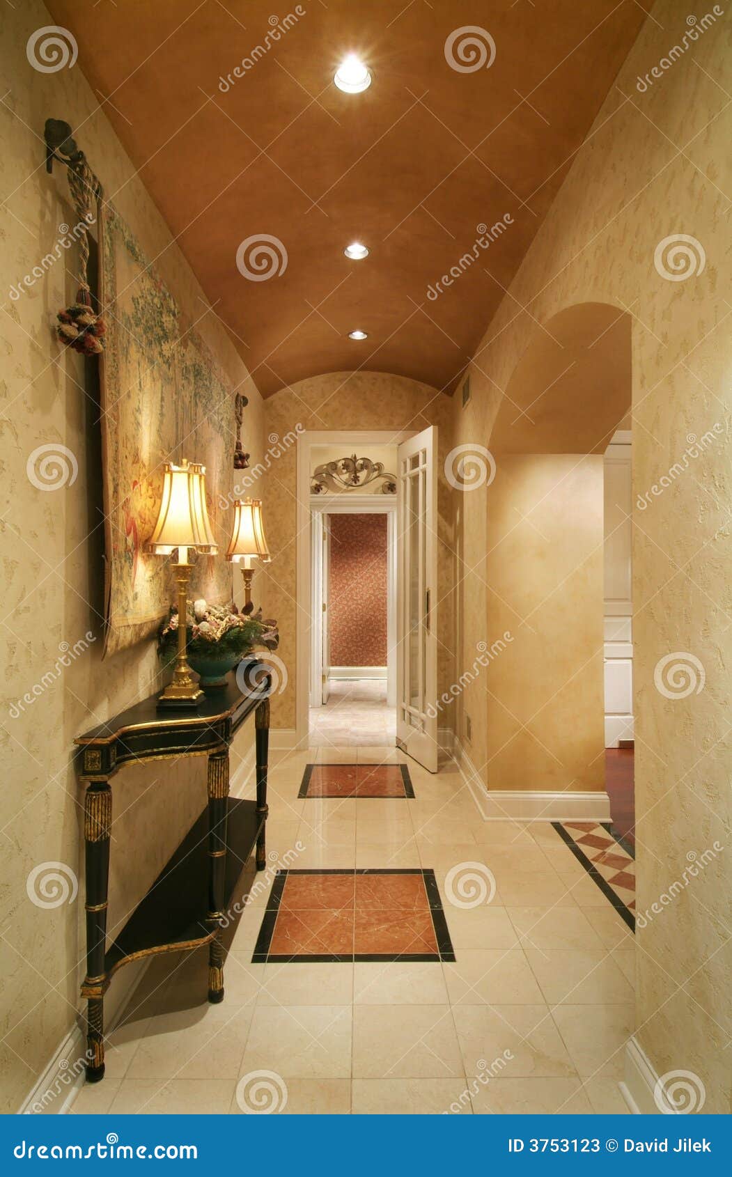 Halway stock image. Image of indoor, passageway, tile - 3753123