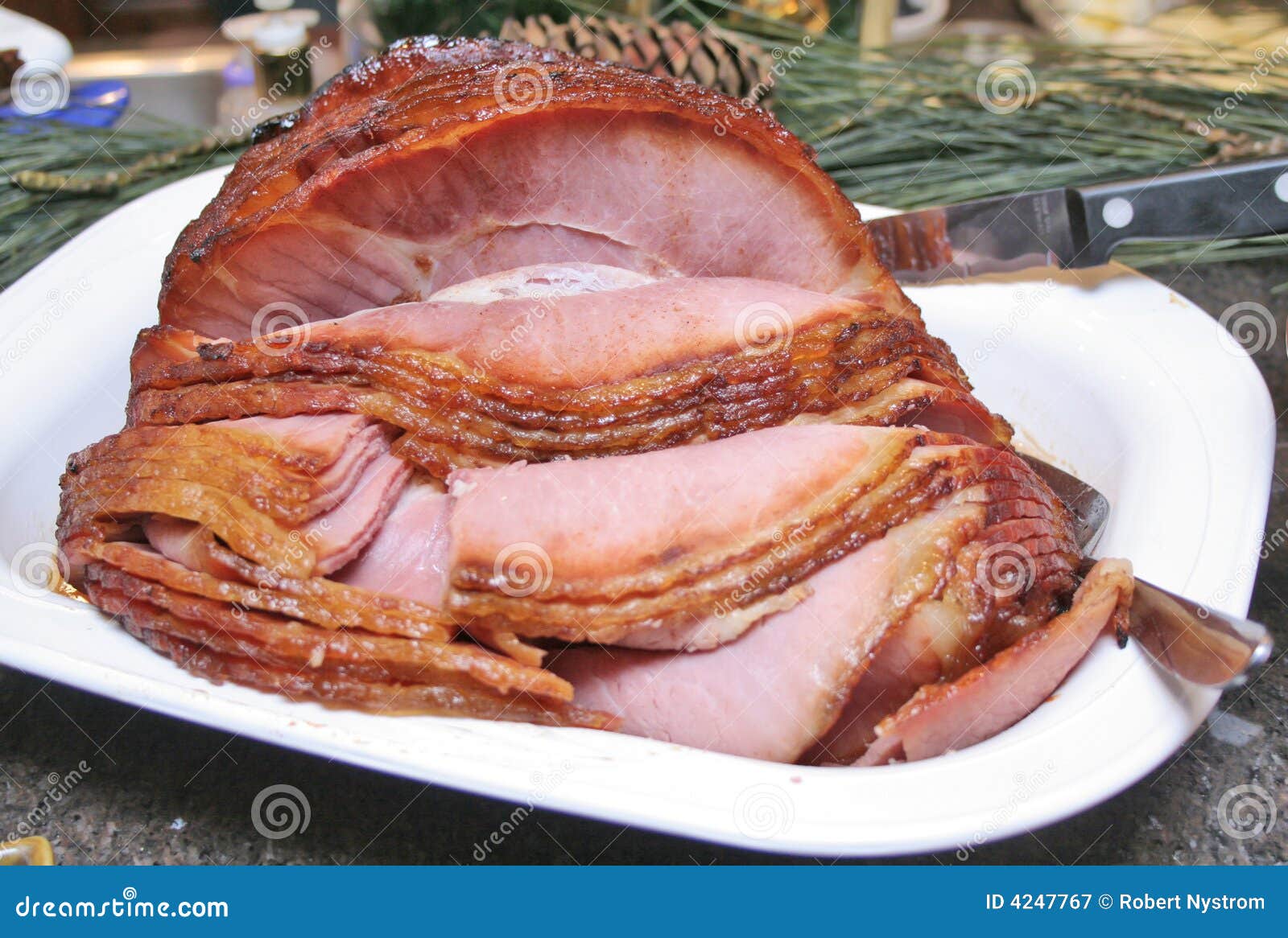Ham stock image. Image of diet, honey, appetizers, cured - 4247767