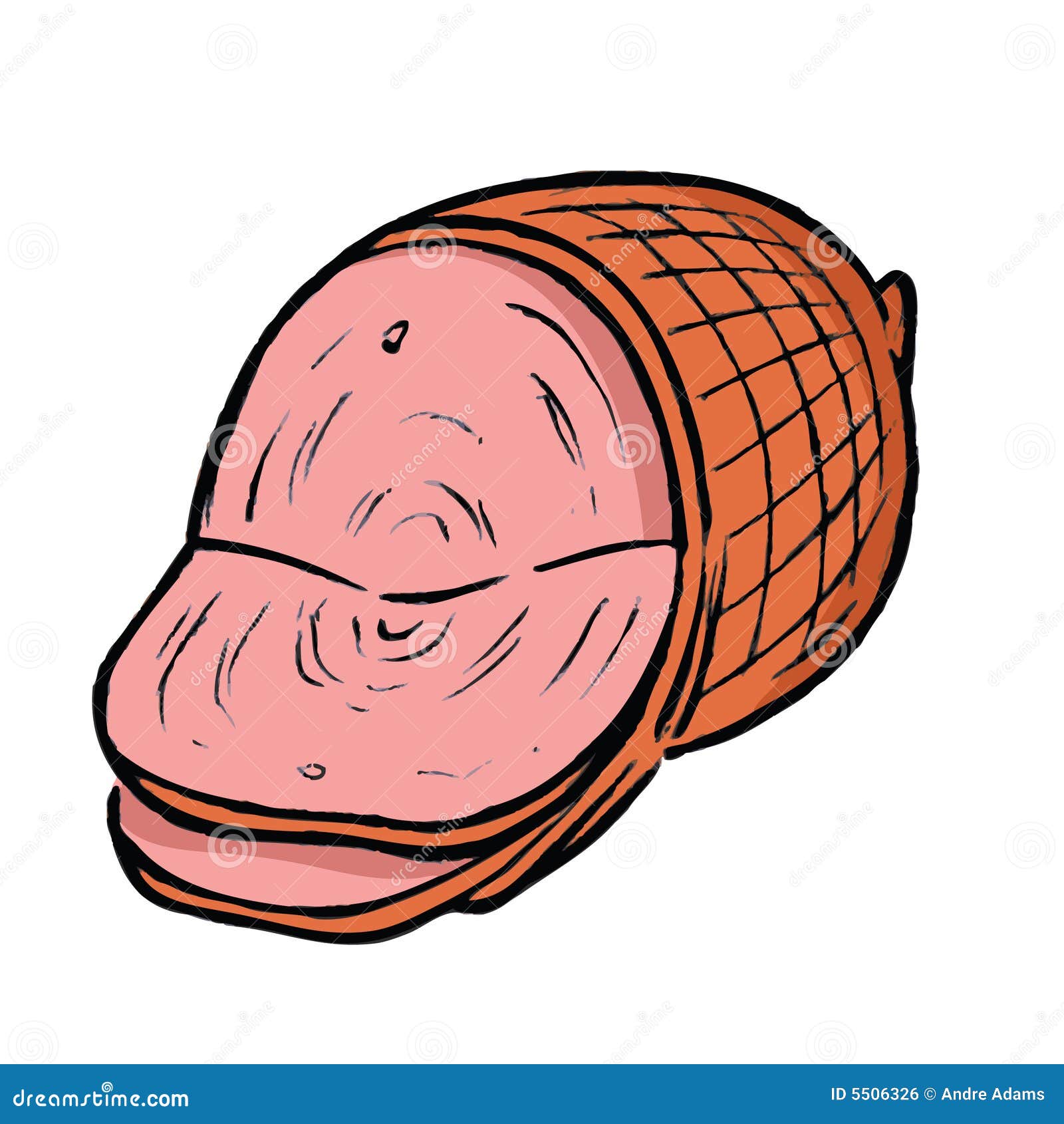 Ham stock illustration. Illustration of store, food, table - 5506326
