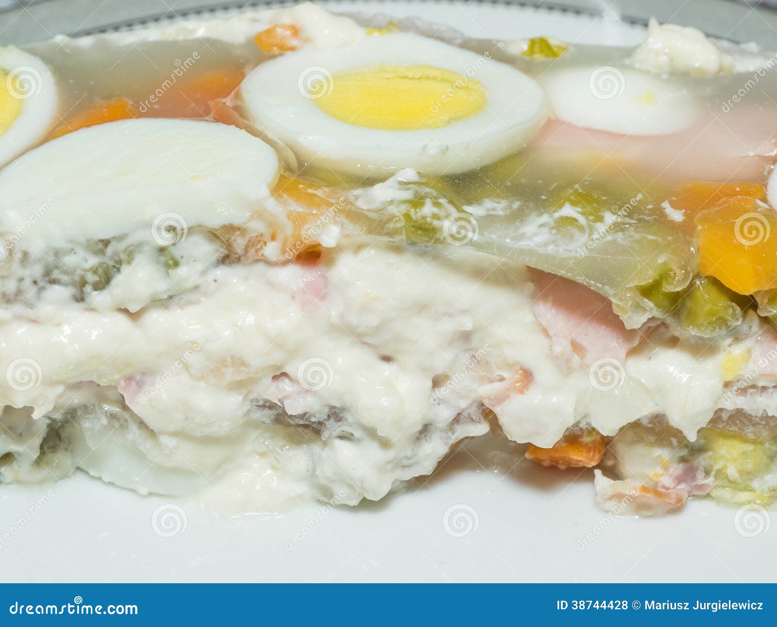 Ham in aspic stock photo. Image of plate, traditional - 38744428