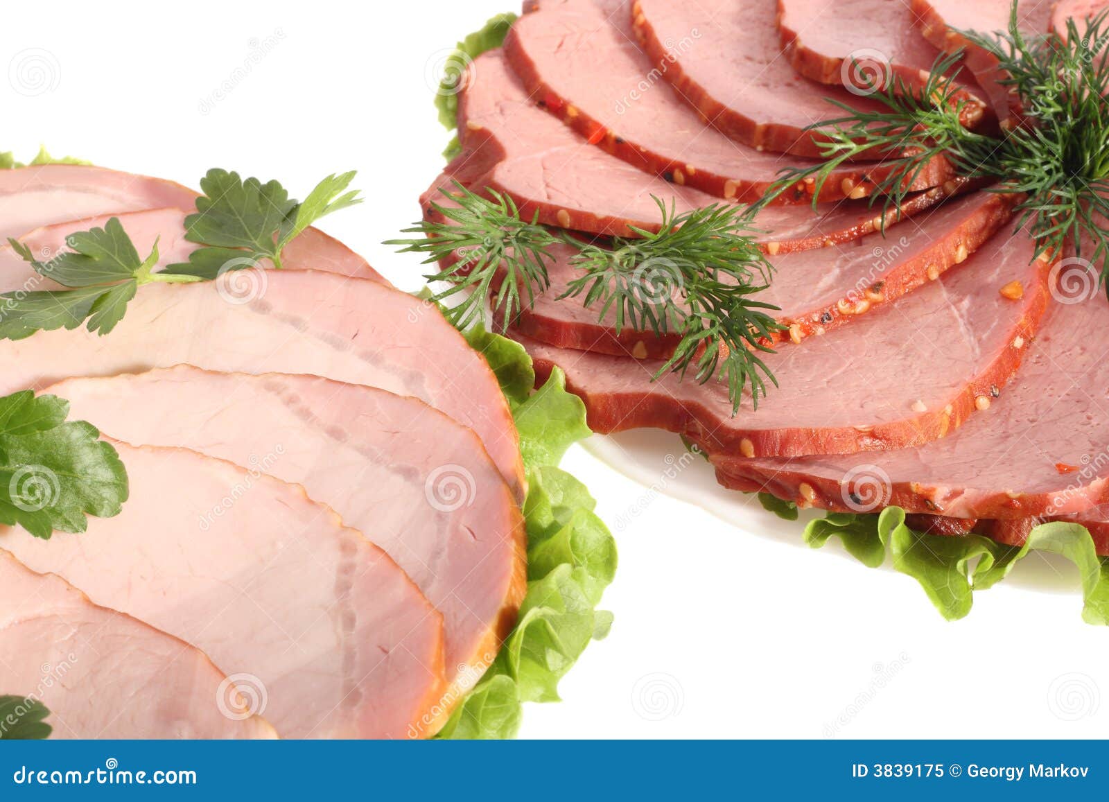 Ham and beef stock image. Image of tasty, diet, herb, delicious - 3839175