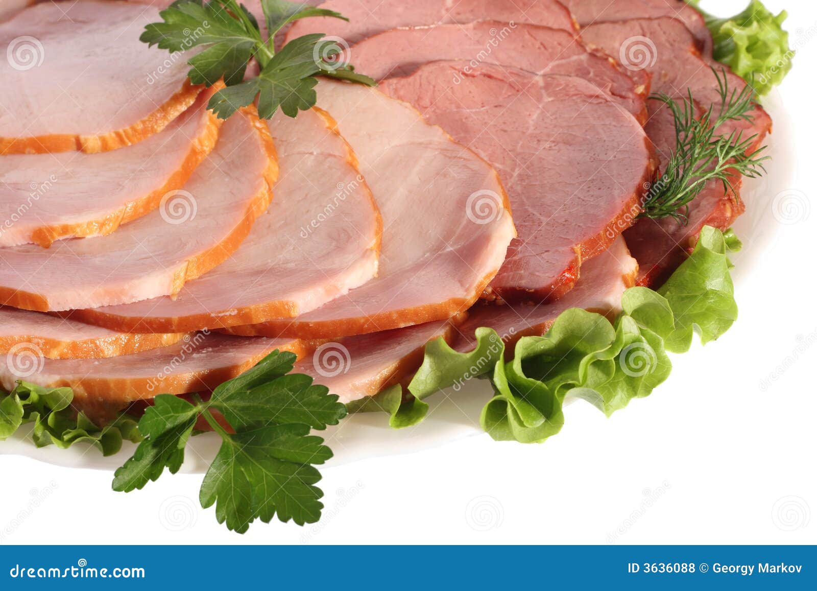 Ham and beef slices stock photo. Image of closeup, tasty - 3636088