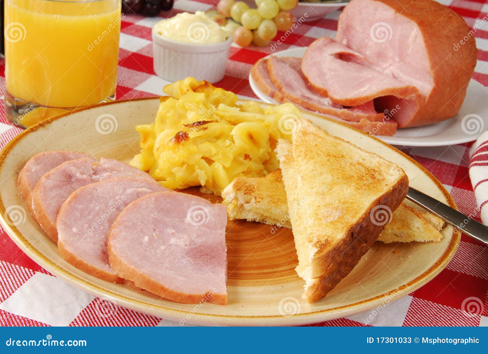 Ham Breakfast stock image. Image of orange, sauce, cuisine - 17301033