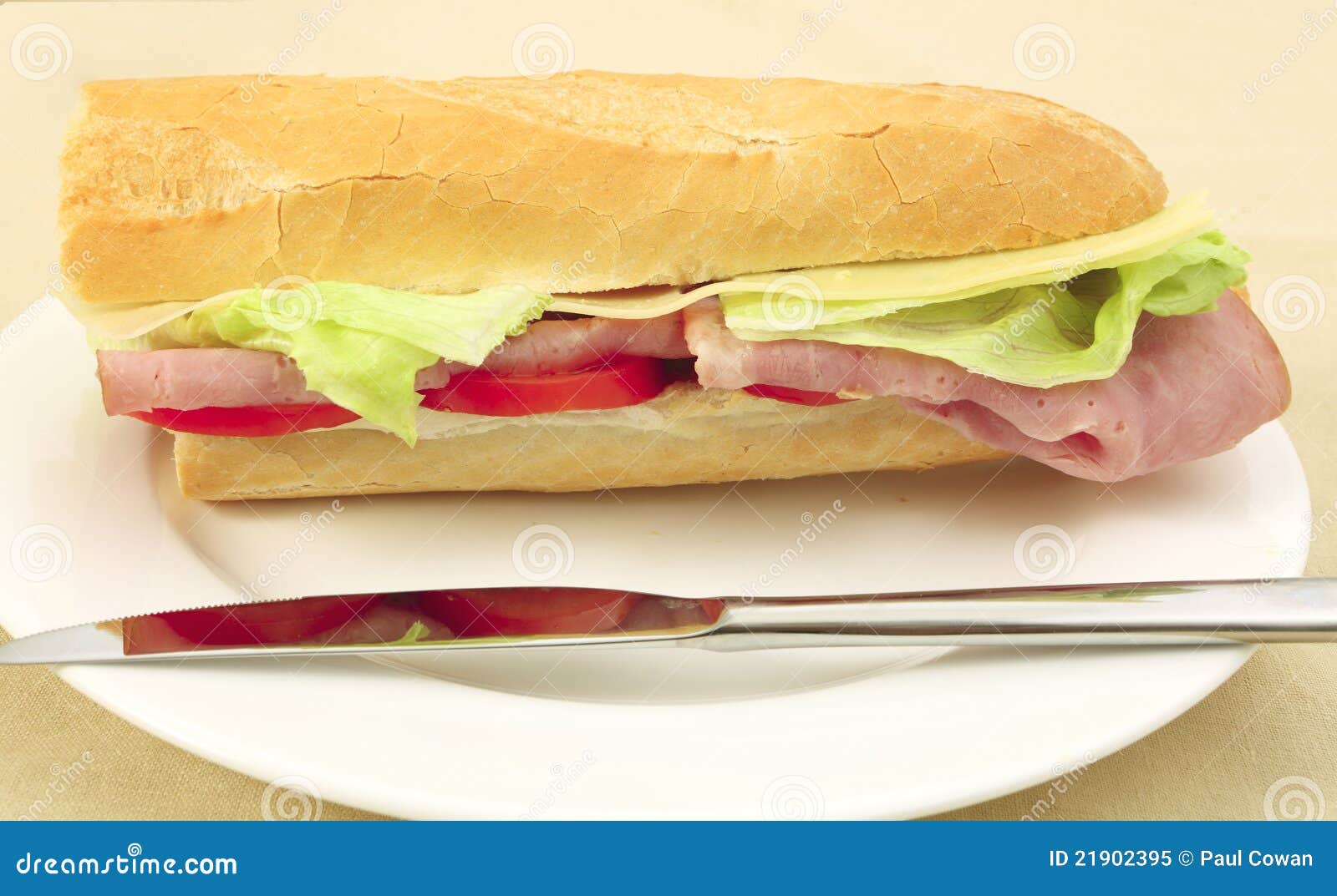 Ham and Cheese Baguette Side View Stock Image - Image of baguette, meal ...