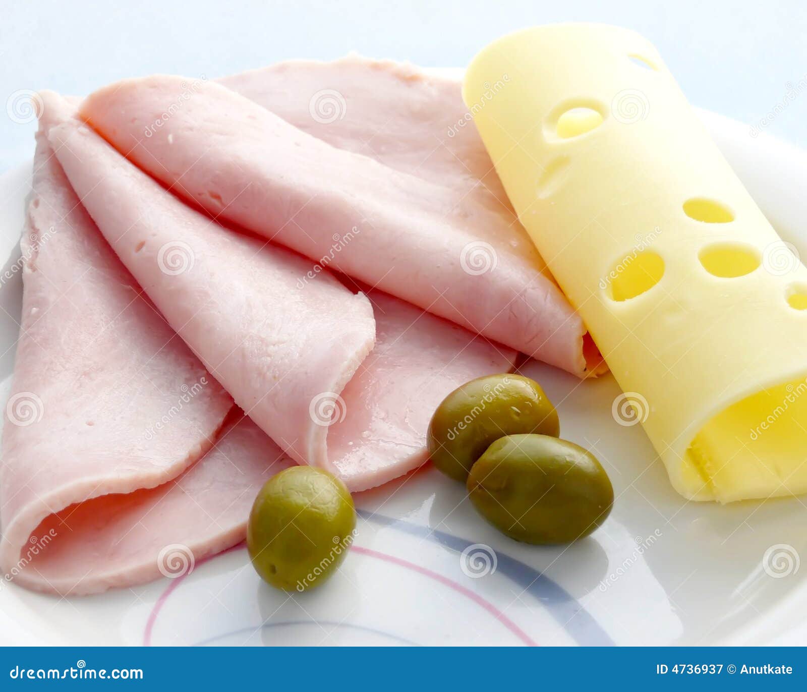 Ham, cheese and olives stock image. Image of green, supper - 4736937