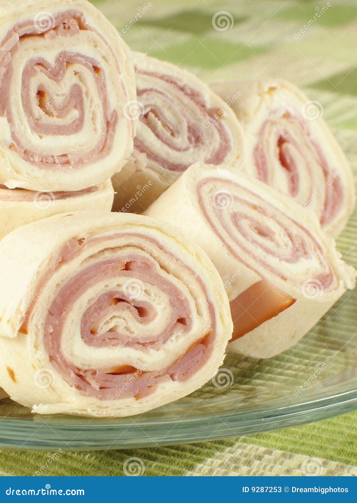 Ham & Cheese Pinwheels stock image. Image of cream - 9287253