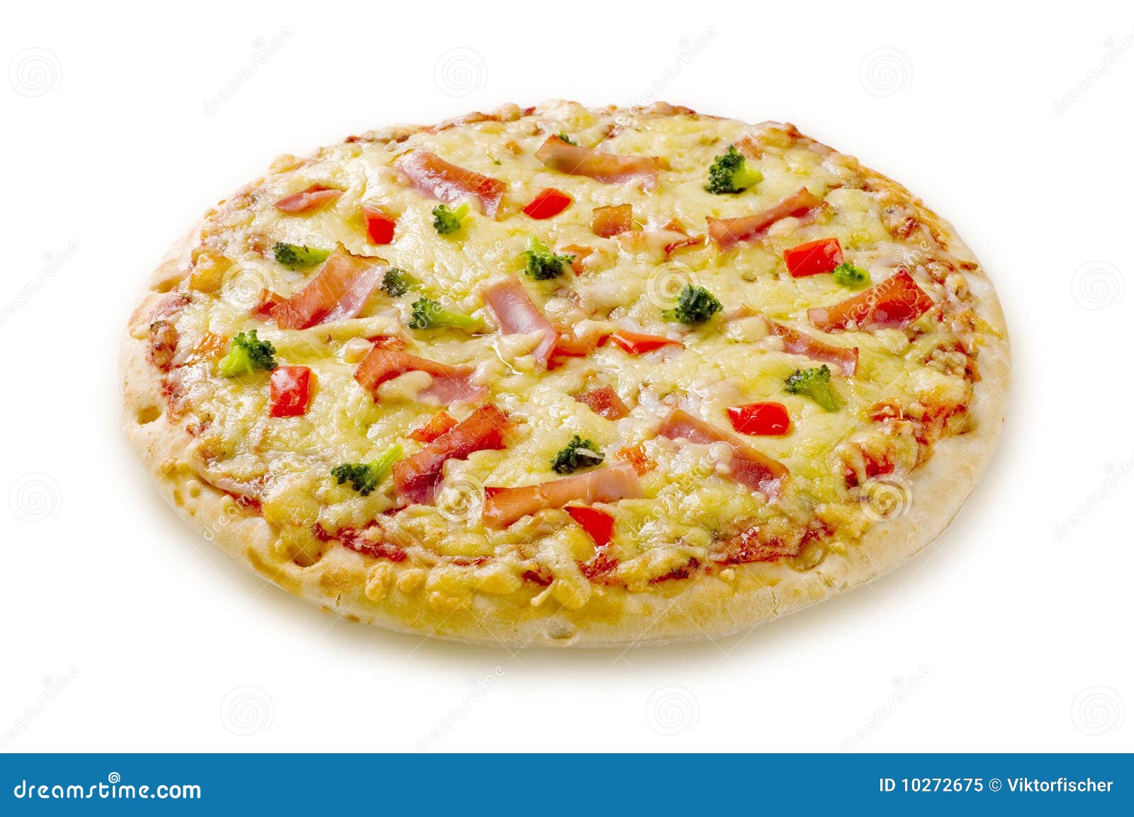 Ham and cheese pizza stock image. Image of appetizing - 10272675