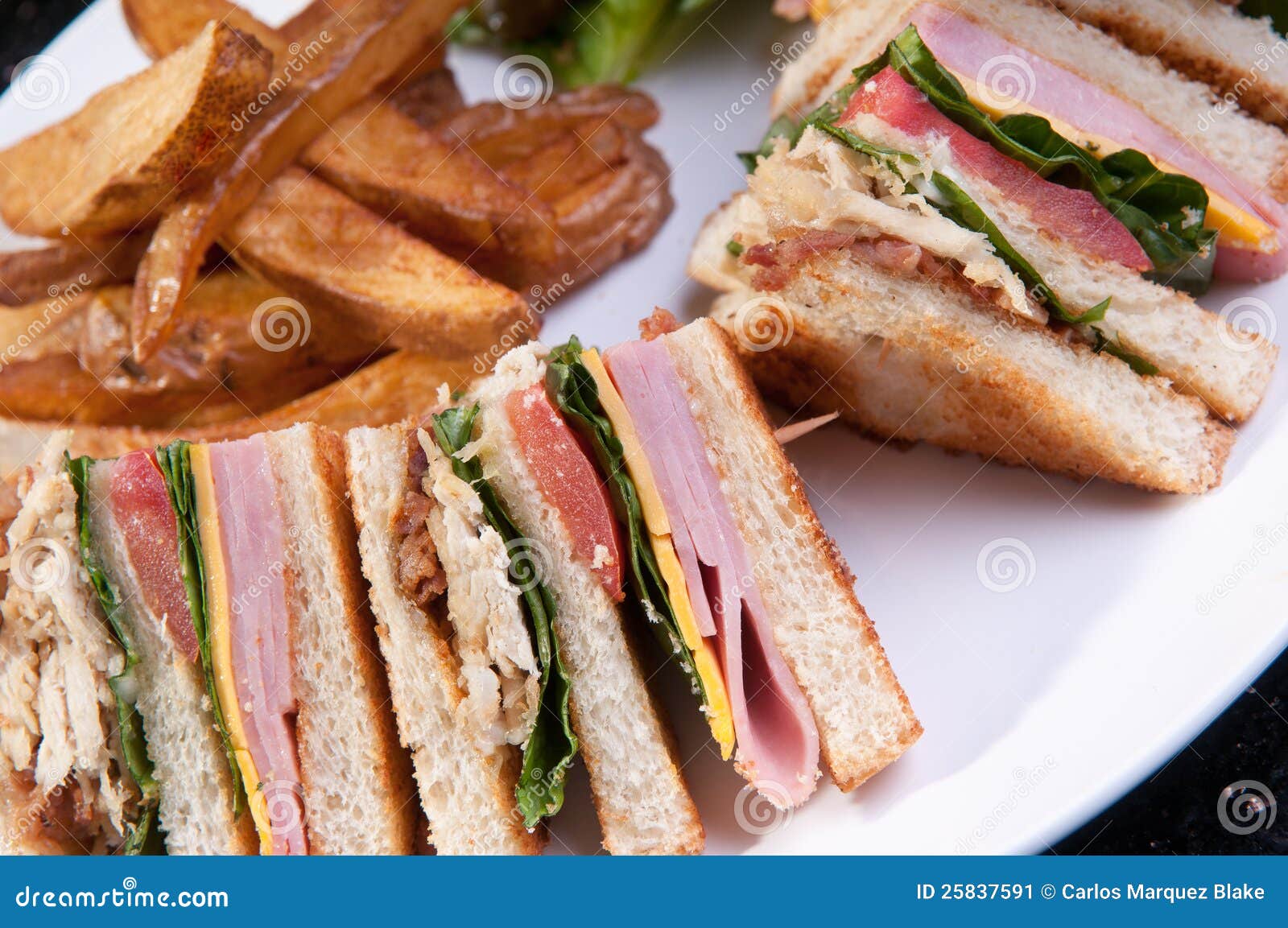 Ham and Cheese Sandwich stock image. Image of tomato - 25837591