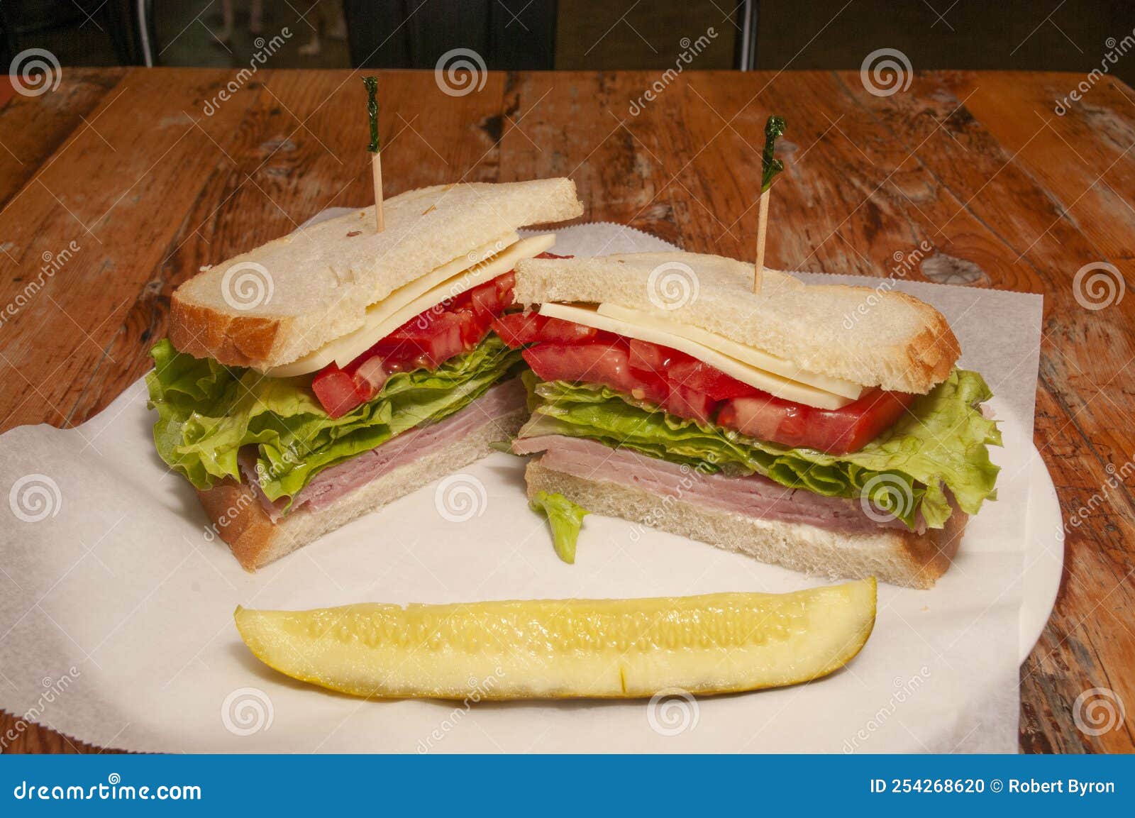 Ham and Cheese Sandwich stock photo. Image of healthy - 254268620