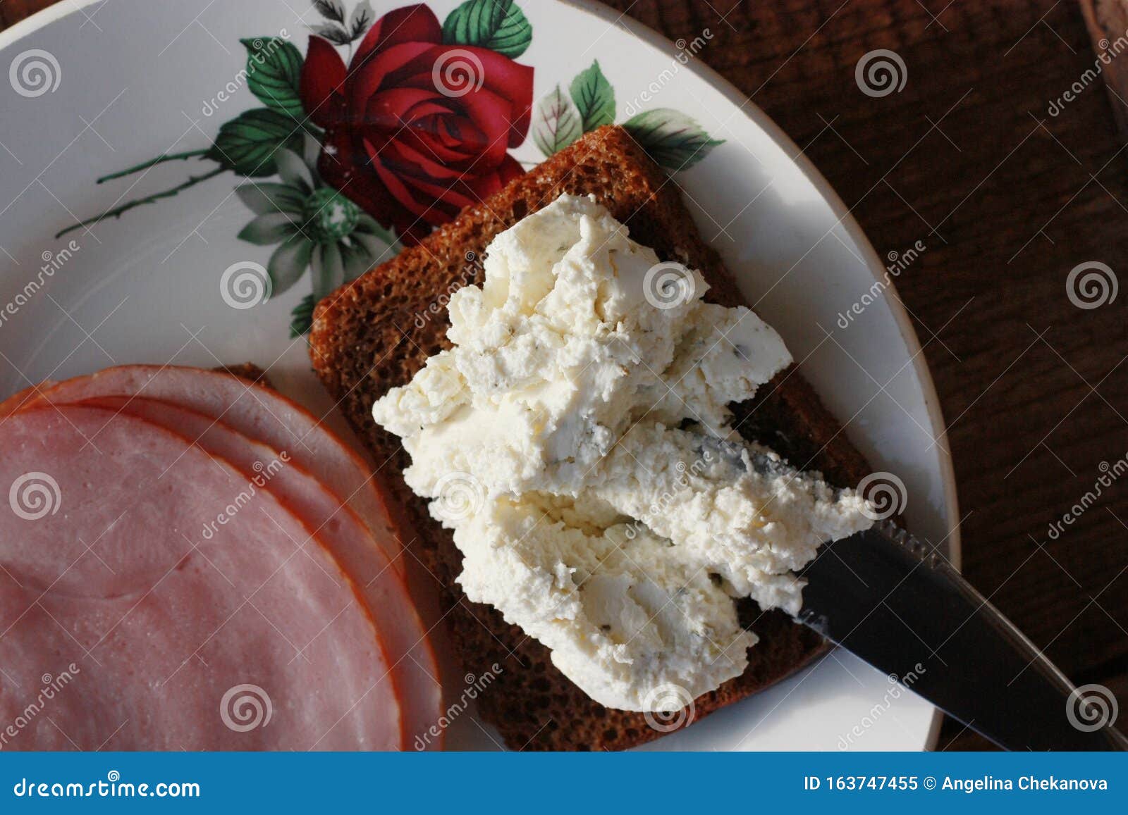 Ham and Cheese Sandwiches on the Table Stock Image - Image of breakfast ...