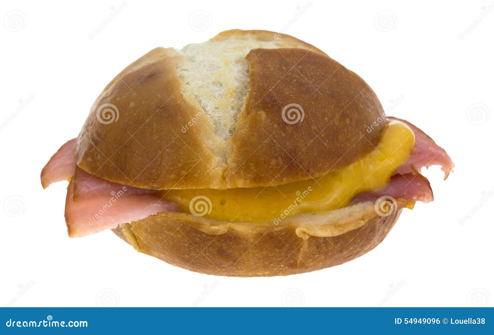 Ham and Cheese Small Sandwich Side View Stock Photo - Image of cheese ...