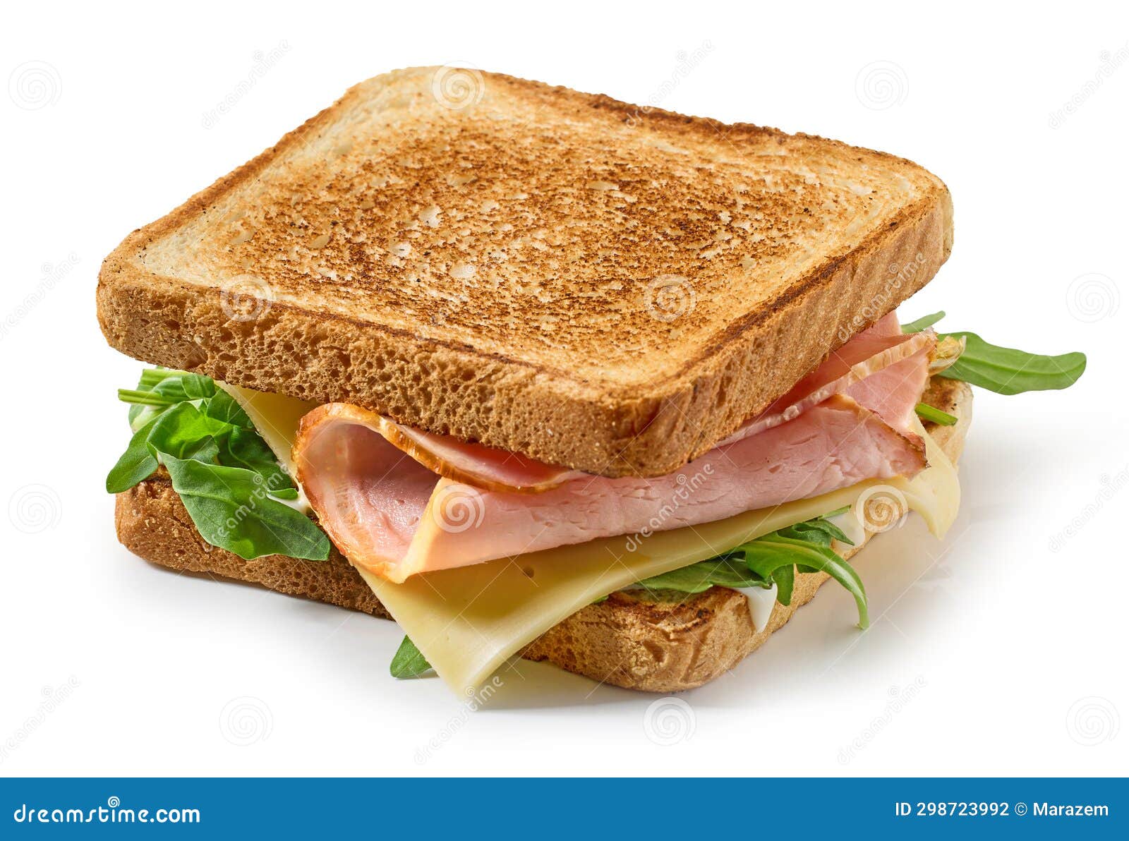 Ham and cheese toast stock photo. Image of background - 298723992