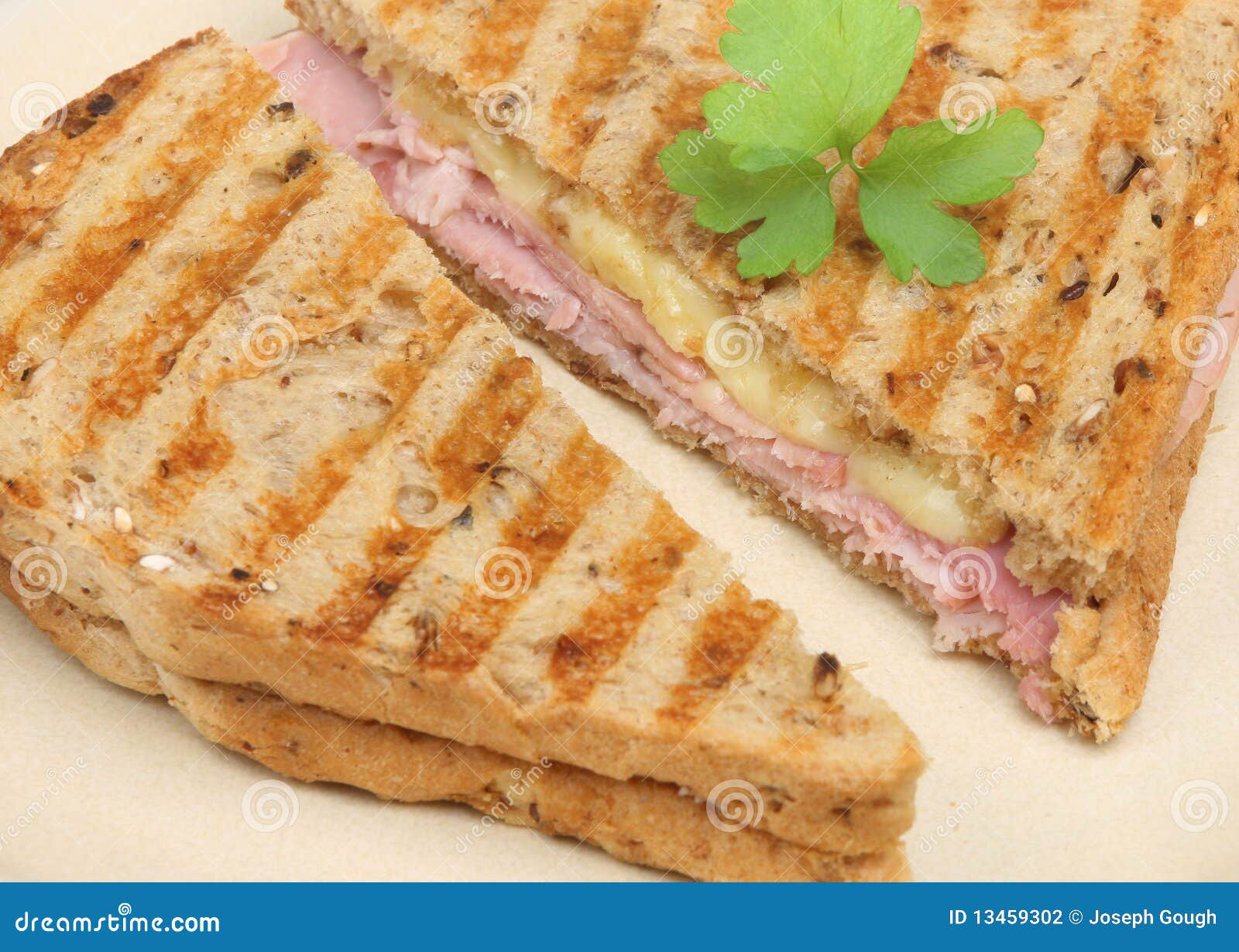 Ham & Cheese Toastie stock photo. Image of white - 13459302