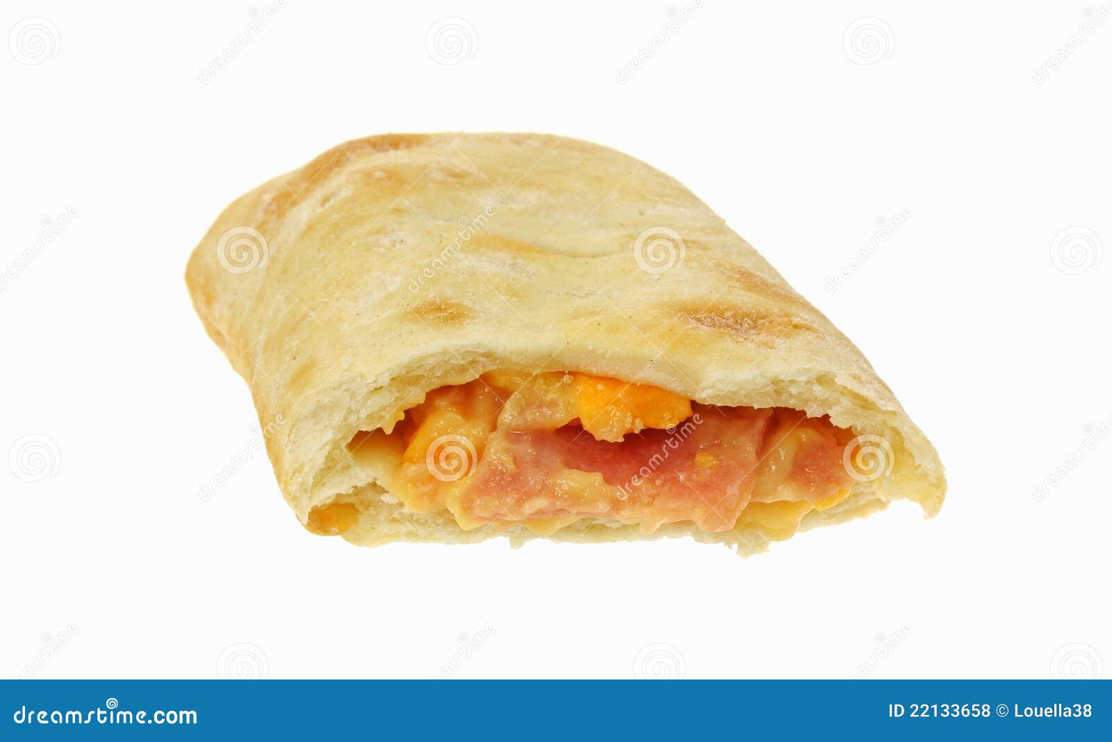 Ham and Cheese Turnover Close View Stock Photo - Image of baked ...