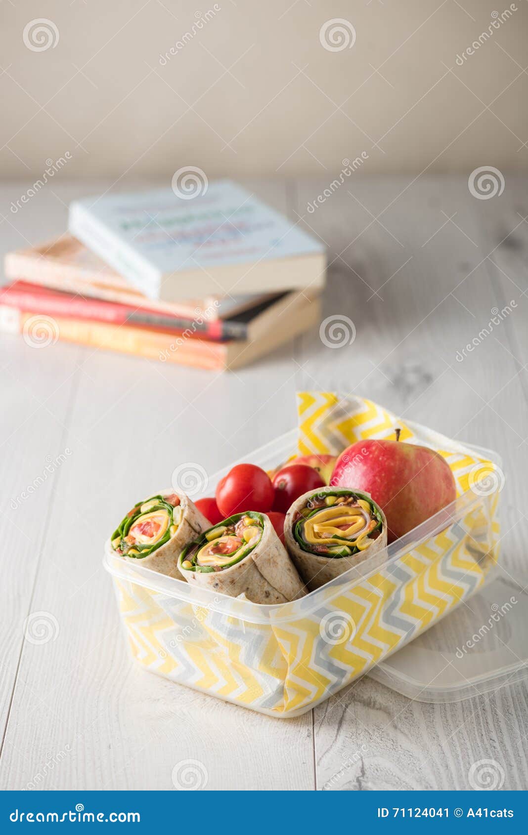 Ham and Cheese Wraps in Lunch Box Stock Image - Image of cheese ...