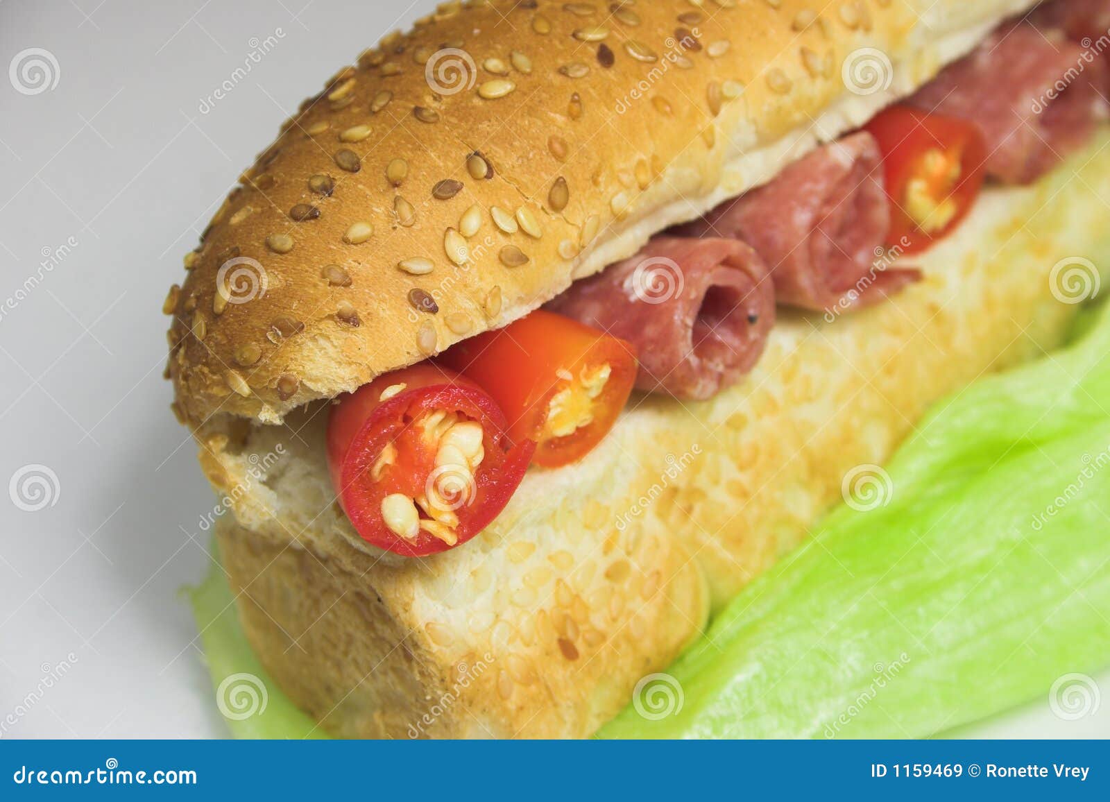 Ham Chili And Lettuce Sandwich Picture. Image: 1159469