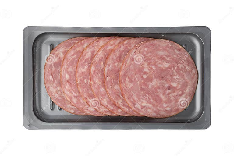 Ham Cut into Pieces on Plastic Package Stock Image - Image of vacuum ...