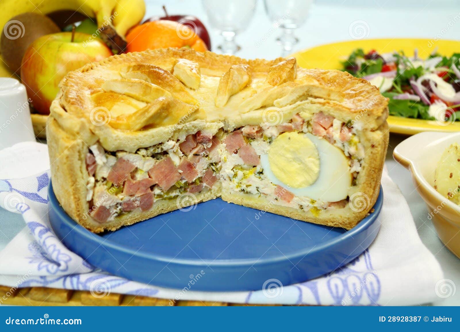 Ham and Egg Pie stock image. Image of dinner, flavor - 28928387
