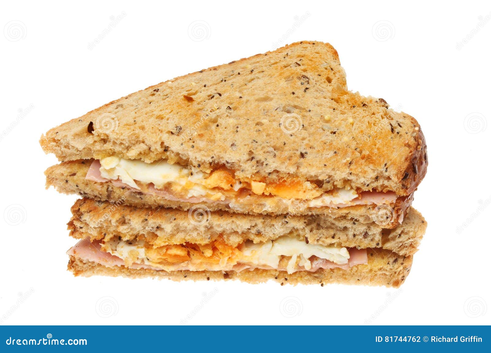 Ham and Egg Toasted Sandwich Stock Photo - Image of bread, sandwich ...
