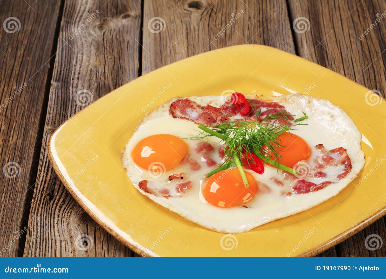 Ham and eggs stock photo. Image of breakfast, cooked - 19167990