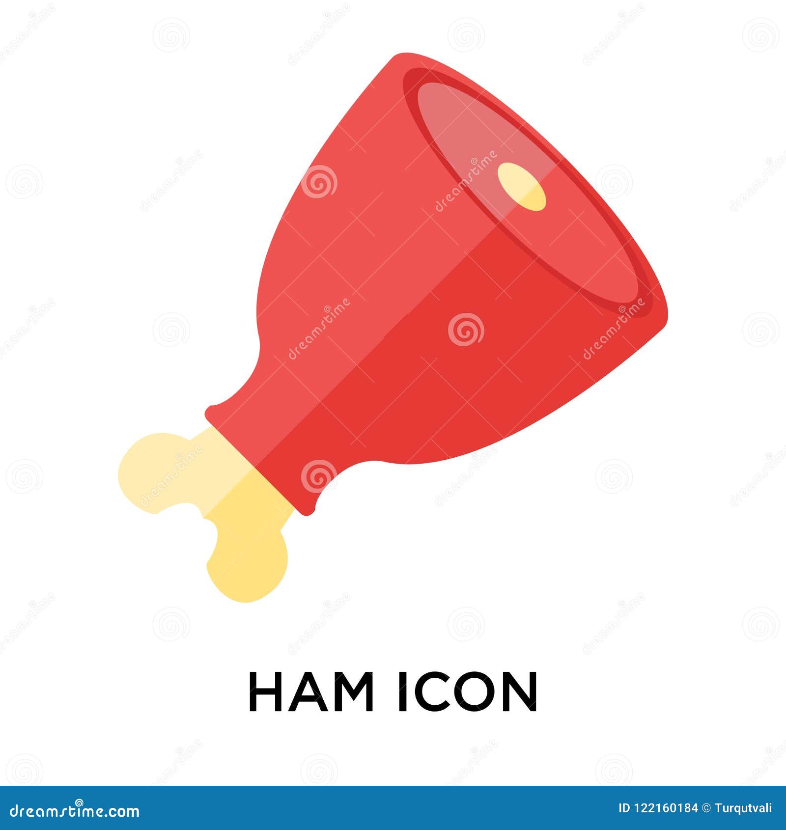 Ham Icon Vector Sign and Symbol Isolated on White Background, Ha Stock ...