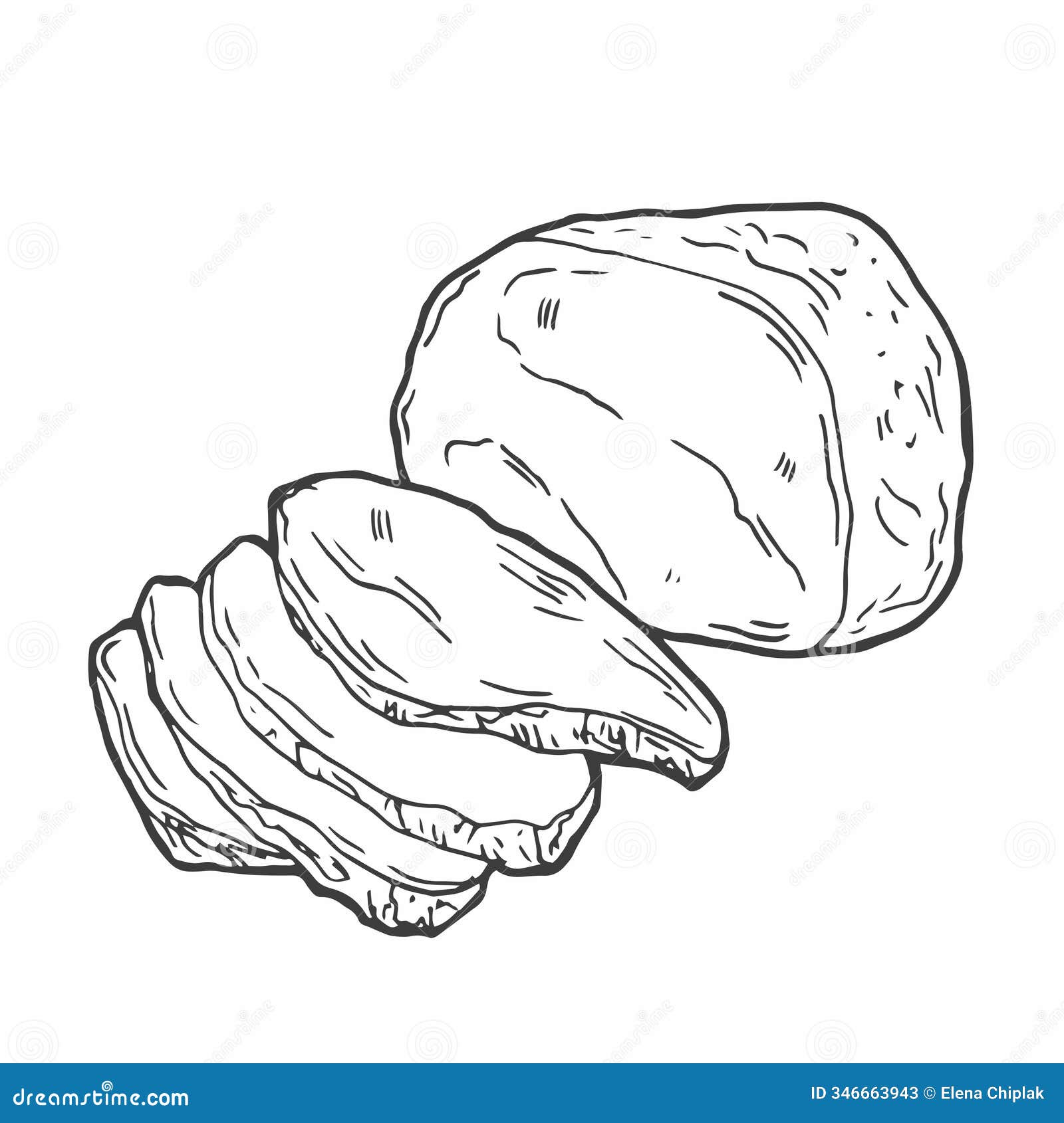 Ham Illustration, Drawing, Engraving, Ink, Line Art, Vector Stock ...