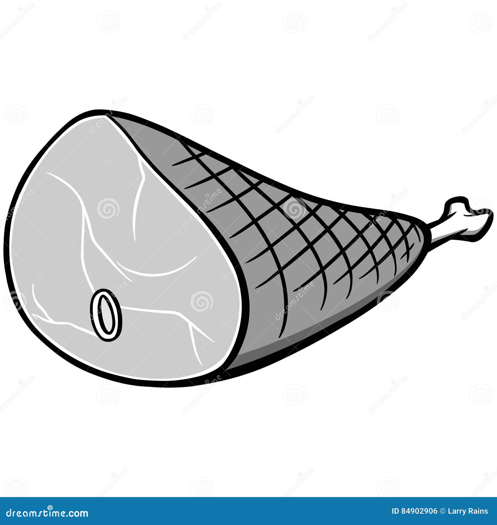 Ham Illustration stock vector. Illustration of roasted - 84902906