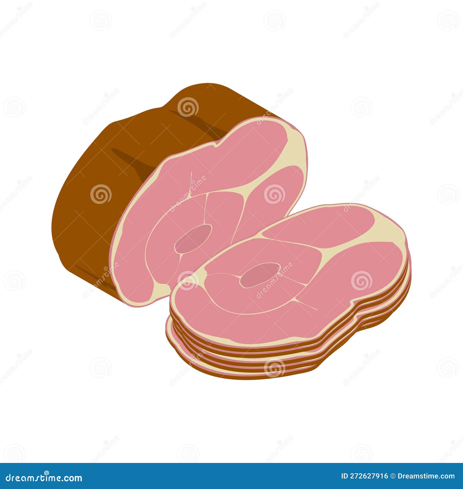 Ham Isometric Icon stock vector. Illustration of chicken - 272627916