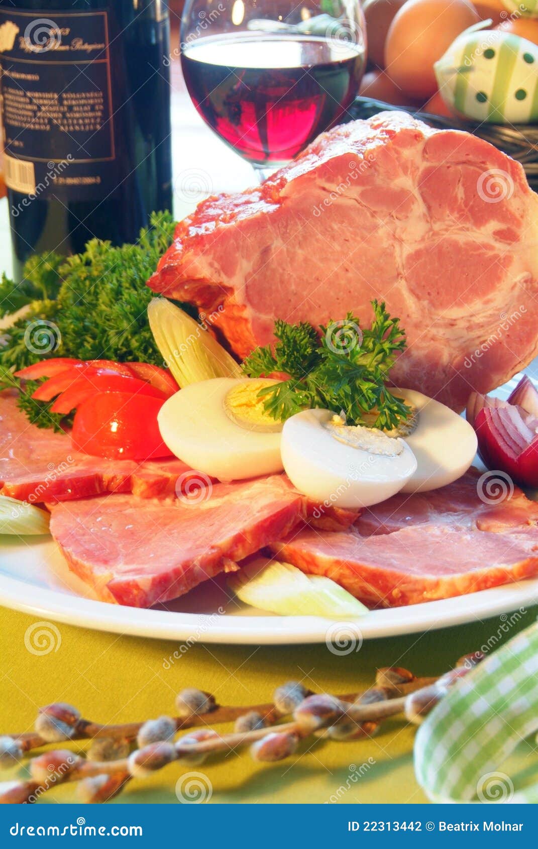 Ham /Jamon stock photo. Image of colesterol, wine, food - 22313442