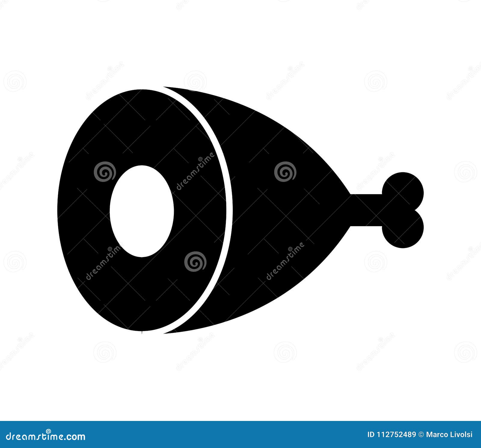 Ham leg icon stock illustration. Illustration of butcher - 112752489