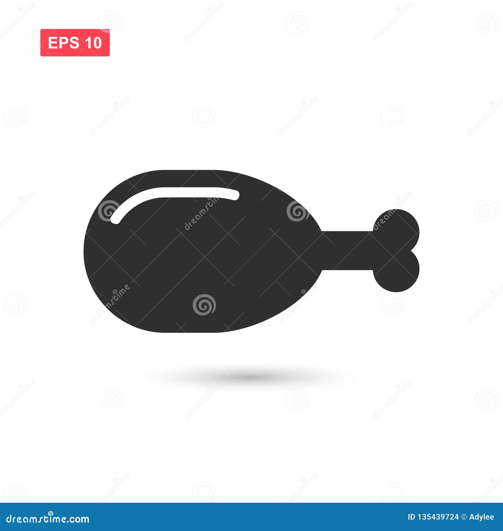 Ham Leg Vector Icon Design Isolated 2 Stock Vector - Illustration of ...