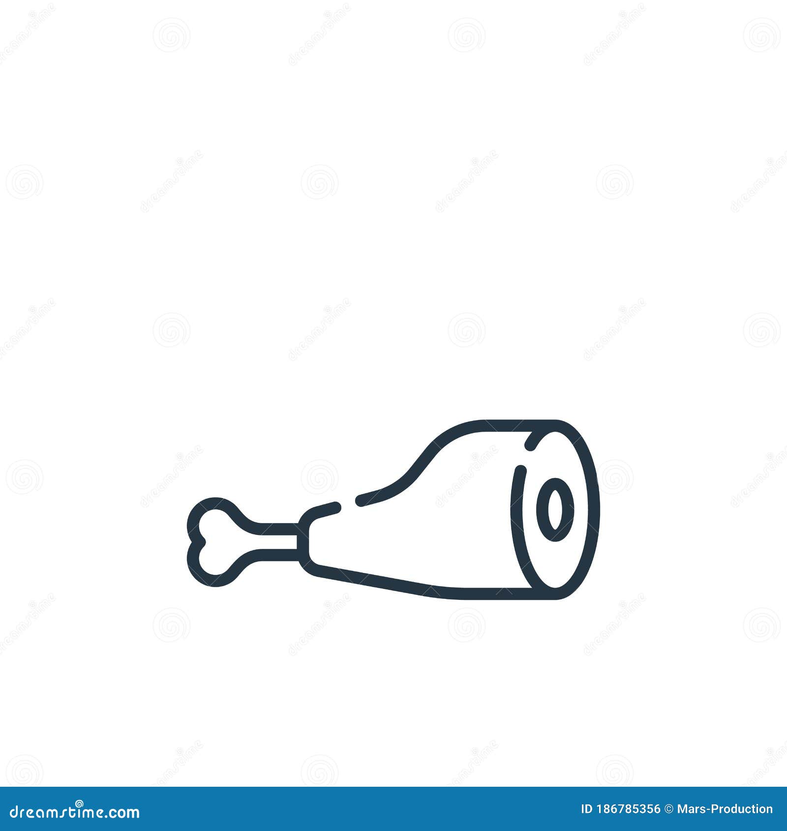 Ham Leg Vector Icon. Ham Leg Editable Stroke. Ham Leg Linear Symbol for ...