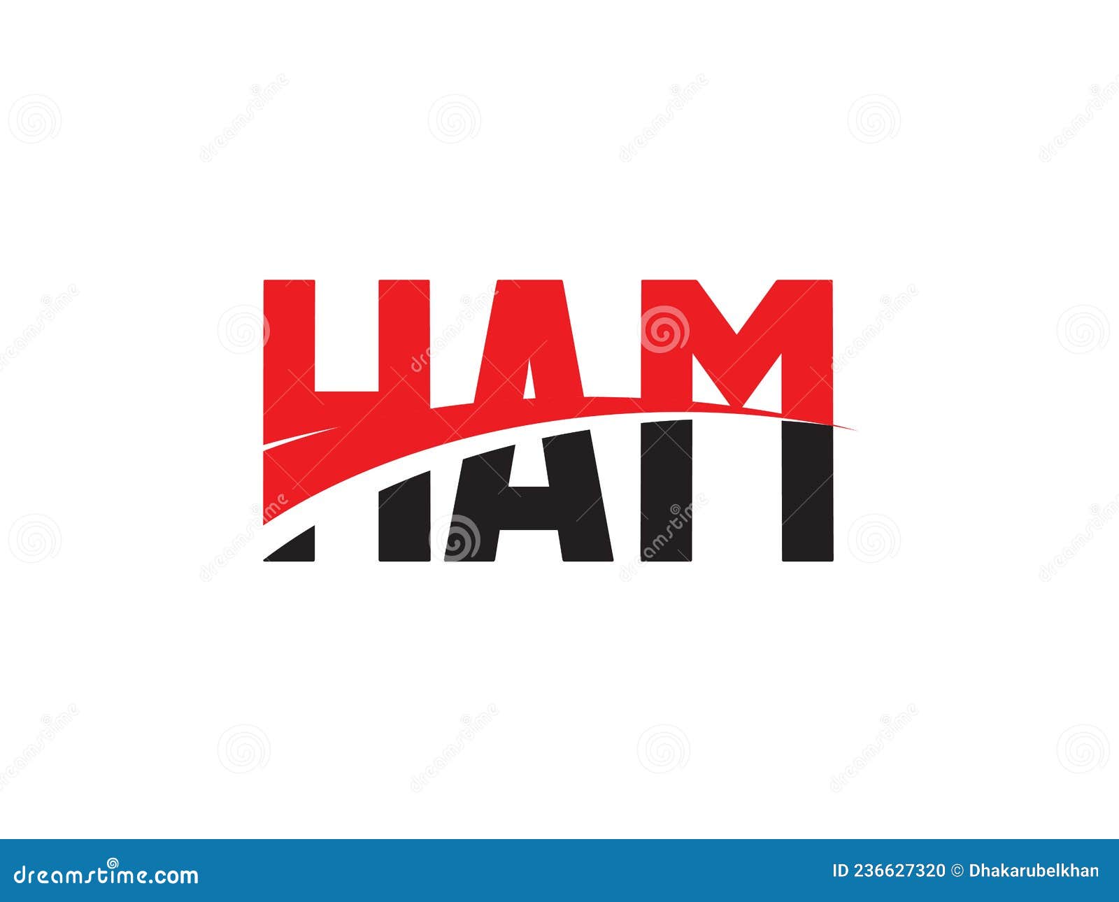 HAM Letter Initial Logo Design Vector Illustration Stock Vector ...