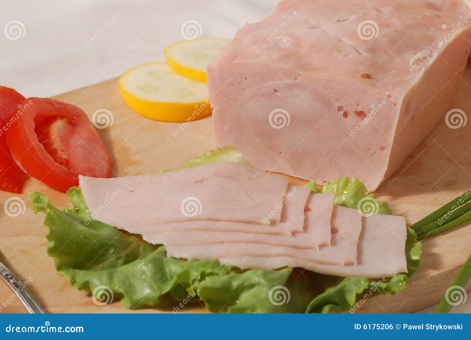 Ham made from turkey stock photo. Image of fresh, pink - 6175206