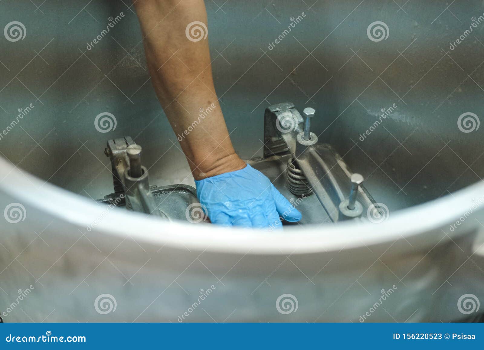 Ham Making Machine in Meat Processing Plant Stock Image - Image of ...