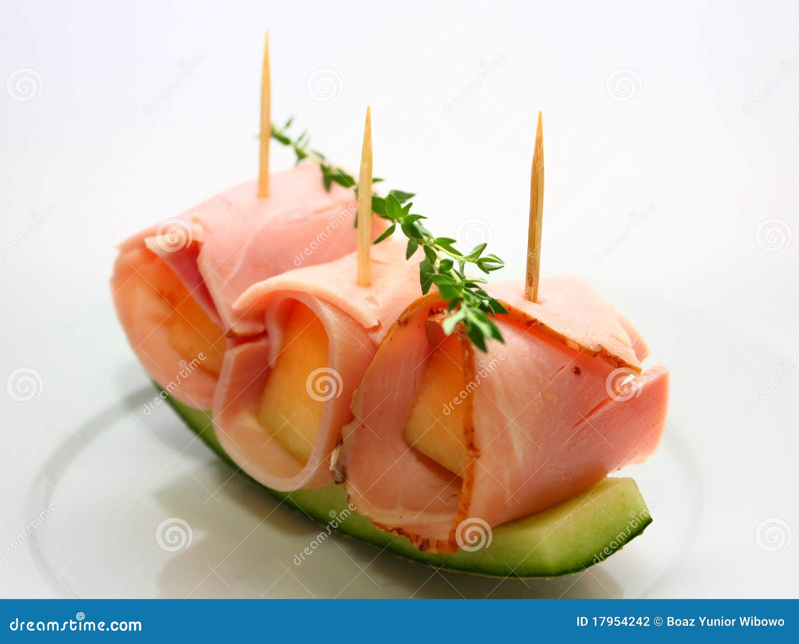 Ham with melon stock photo. Image of appetizer, dish - 17954242