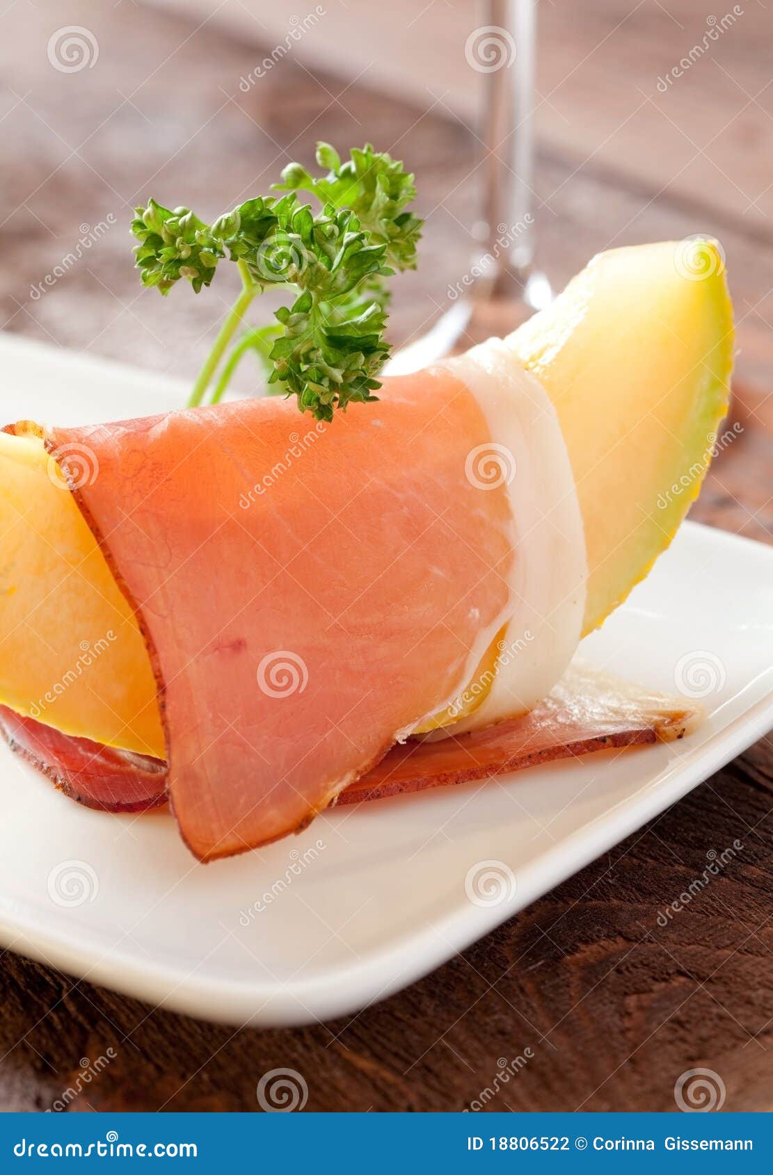 Ham and melon stock photo. Image of gammon, sliced, prosciutto - 18806522