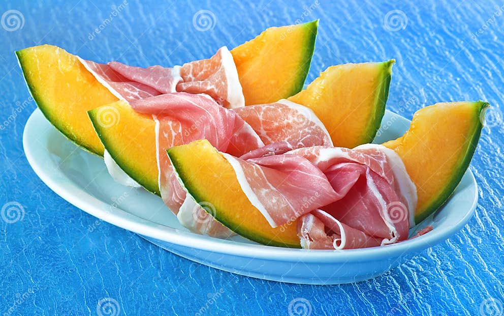 Ham and melon stock image. Image of fruit, fresh, diet - 24299907