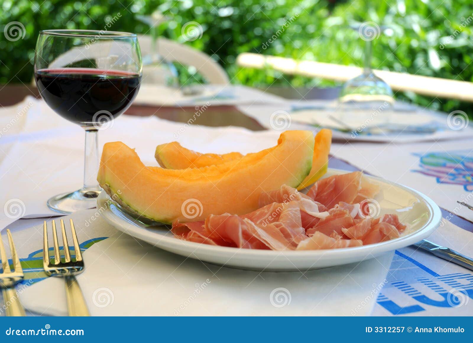 Ham & melon stock image. Image of melon, antipasto - 3312257