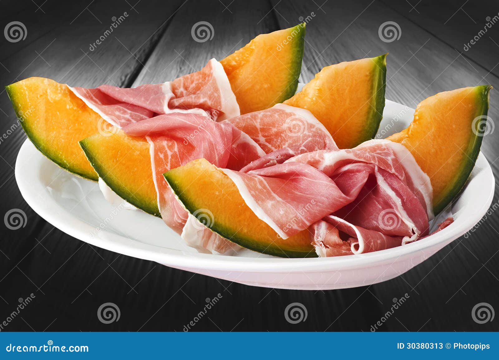 Ham and melon stock image. Image of full, meal, nutrition - 30380313
