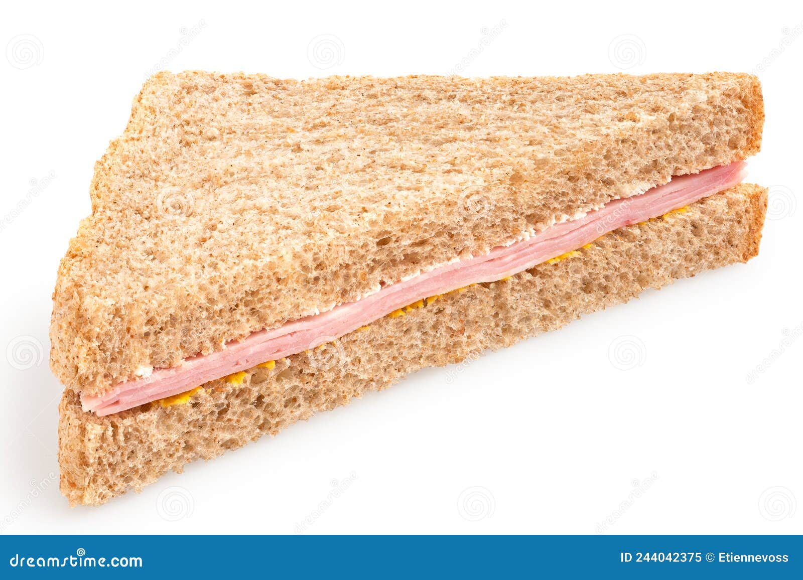 Triangle Sandwich With Ham, Cheese And Vegetables Royalty-Free Stock ...