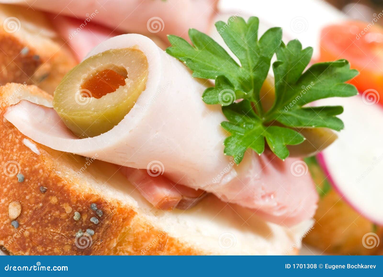 Ham and olive canape stock photo. Image of ready, food - 1701308