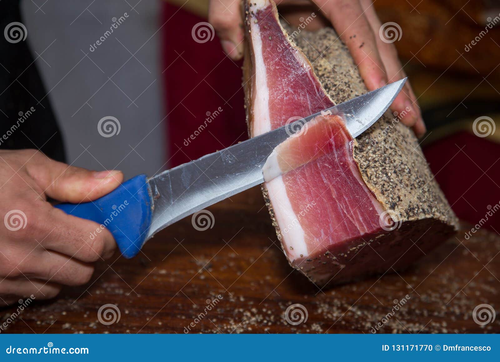 Ham of Parma Cut into Slices Typical Products of Emilia Romagna Stock ...