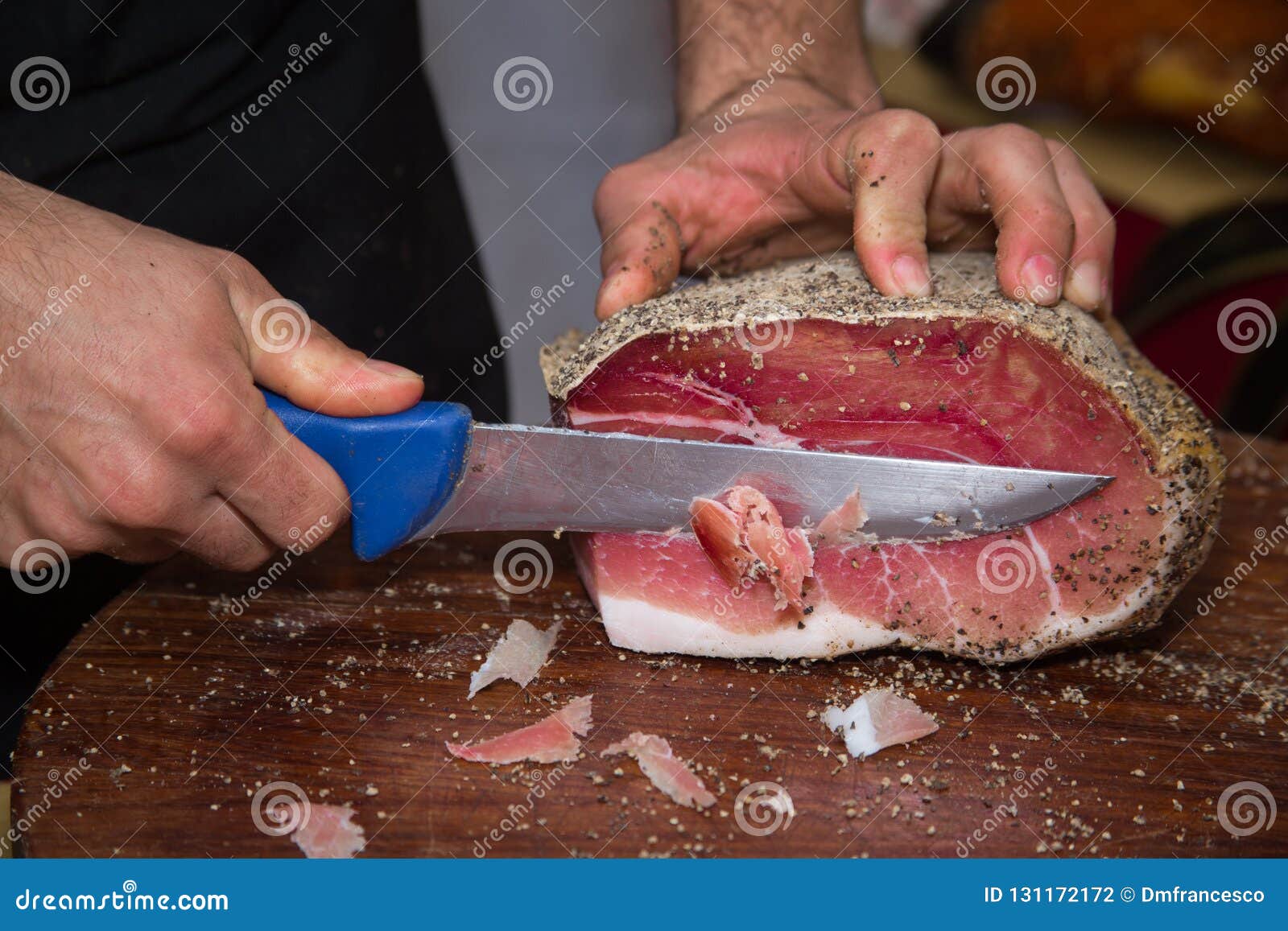 Ham of Parma Cut into Slices Typical Products of Emilia Romagna Stock ...